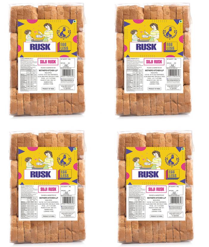 MOTHER'S KITCHEN Rusk Combo of Suji Fresh and All Natural Low ...