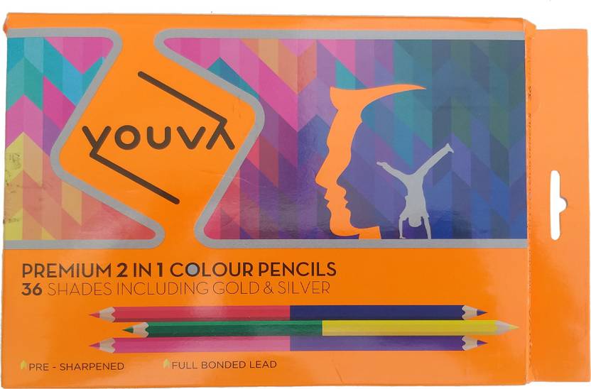 Flipkart.com | NAVNEET Youva Colour Pencil (2 in 1) Hexagonal Shaped ...