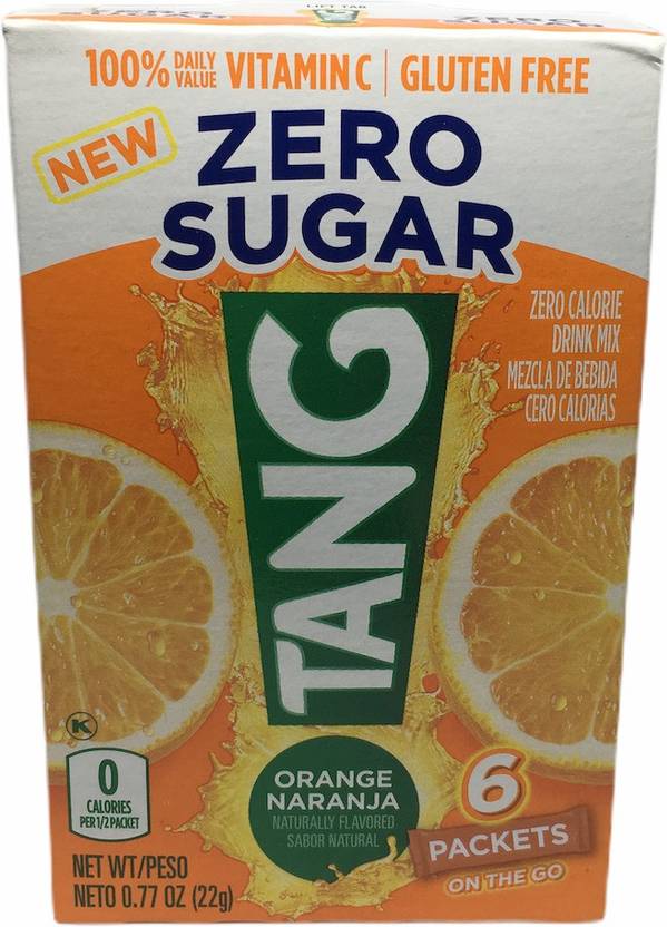 TANG ZERO SUGAR, sugar drink mix,Imported 6 packets, original Orange ...
