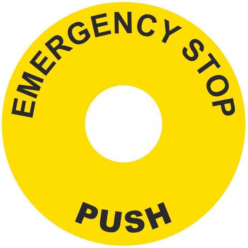 rangvishwa Emergency Stop Push Emergency Sign Price in India - Buy ...