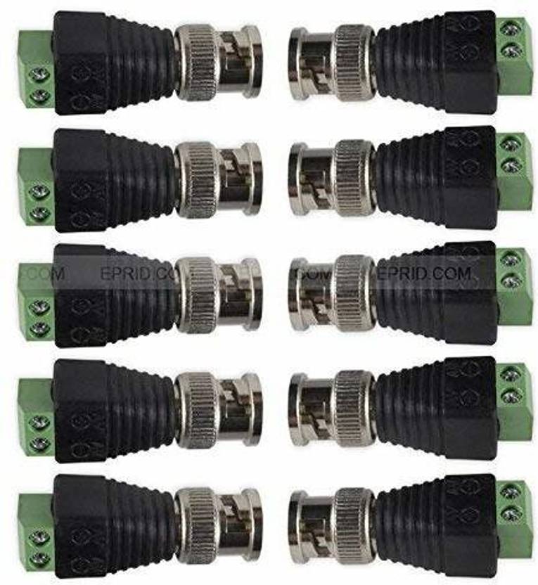 atekt BNC PIN Connector For CCTV Camera pin connector Wire Connector ...