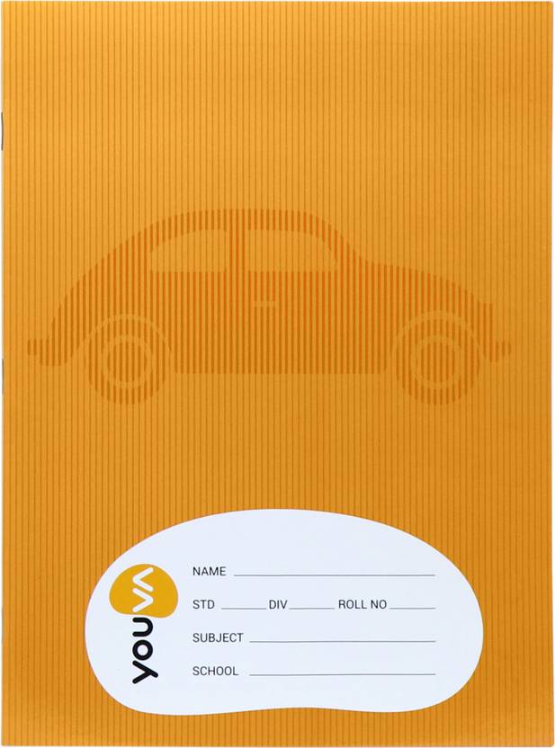 NAVNEET Youva Soft Bound 18x24 cm Brown Regular Notebook Five Line 124 ...