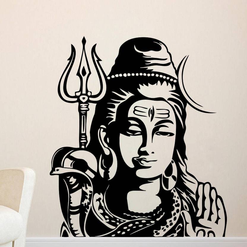 Sticker Hub 48 cm Shiv Ji Wall Decal Self Adhesive Sticker Price in ...