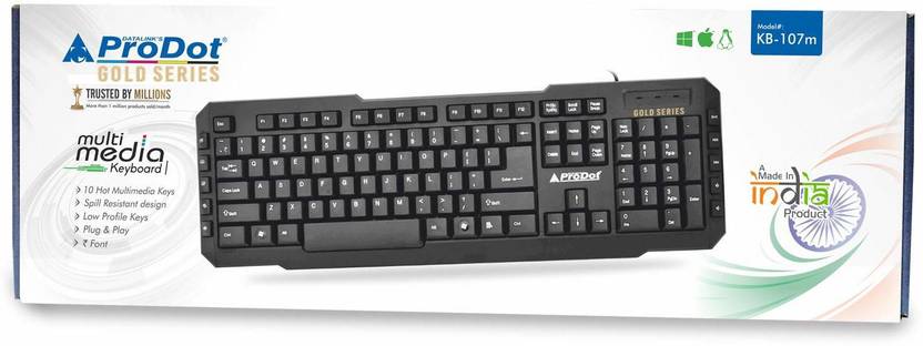 PRODOT PKB-107M Wired USB Multi-device Keyboard - PRODOT : Flipkart.com