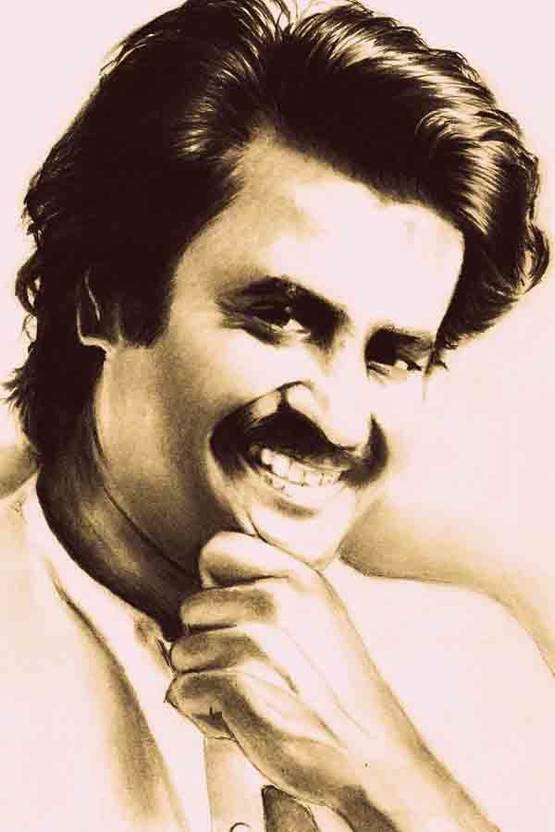 Rajinikanth Painting Poster Waterproof Vinyl Sticker for Home Decor ...