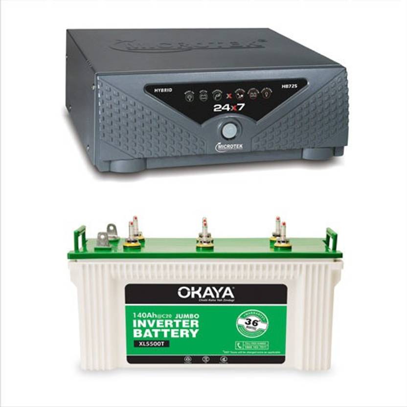 OKAYA XL5500T+ HB725 VA Sine Wave Tubular Inverter Battery Price in ...