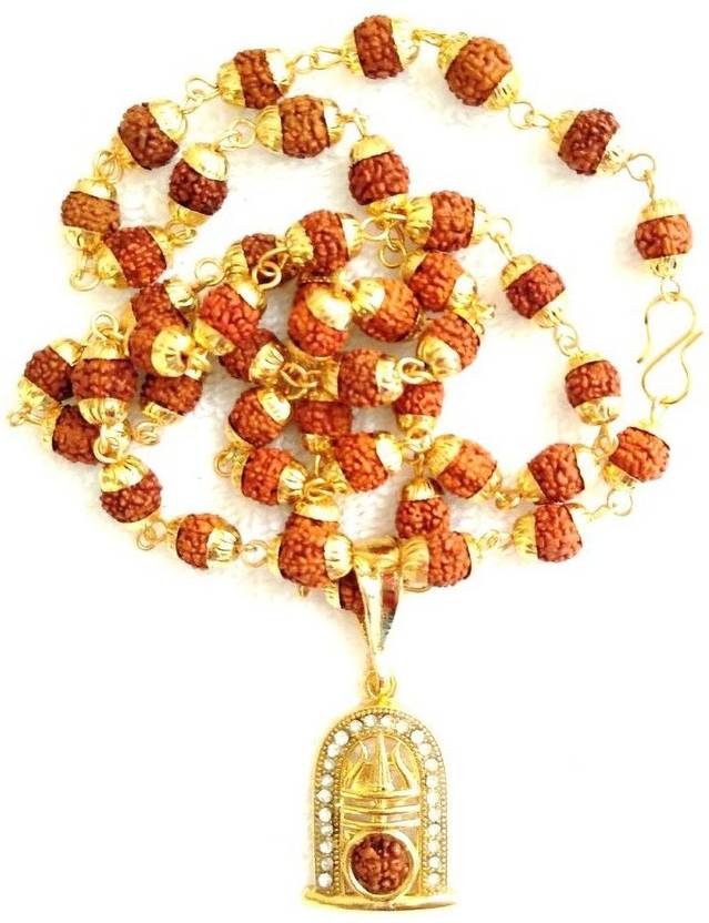 Maruti Latest Rudrax Chain With Mahadev Shivling For Men Gold-plated ...