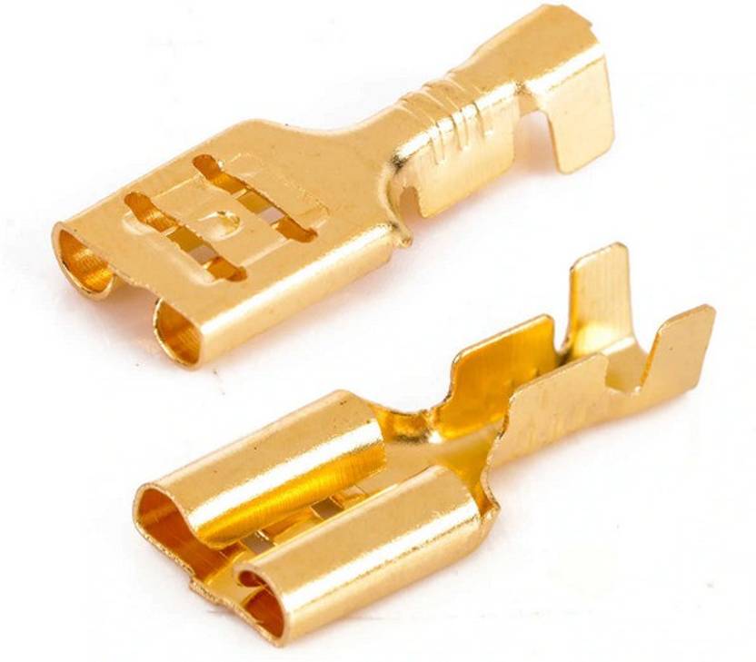 Divinext 100pcs 6 mm Electrical Wire Cable Golden Thimble Lugs Crimp ... Divinext 100pcs 6 mm Electrical Wire Cable Golden Thimble Lugs Crimp ...
