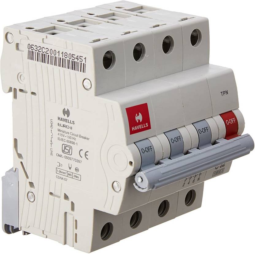 HAVELLS PVC Plastic 32A MCB TPN C Curve MCB TPN C Curve MCB Price in ...