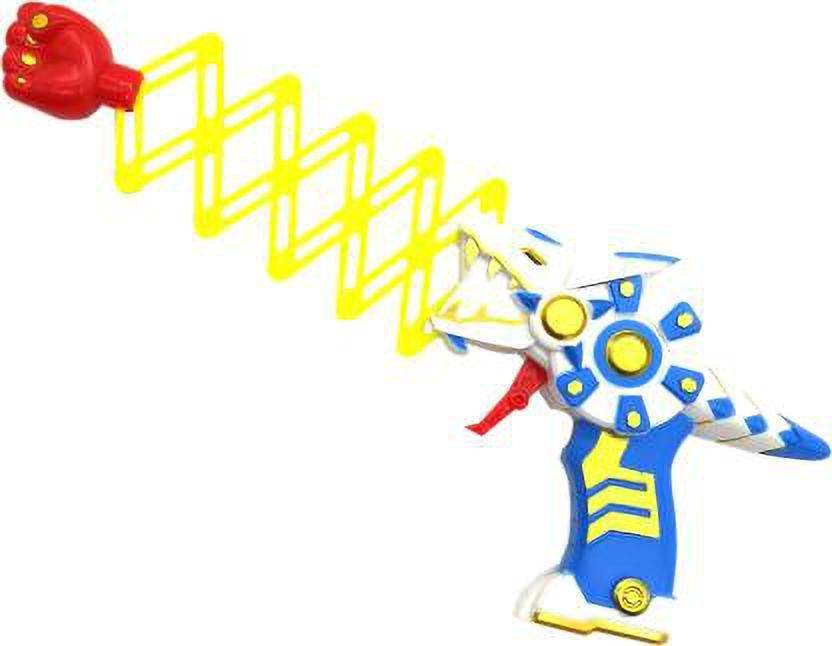 kidz Retractable Dinosaur Shaped Fist Shooter Spring Gun Toy with Light ...