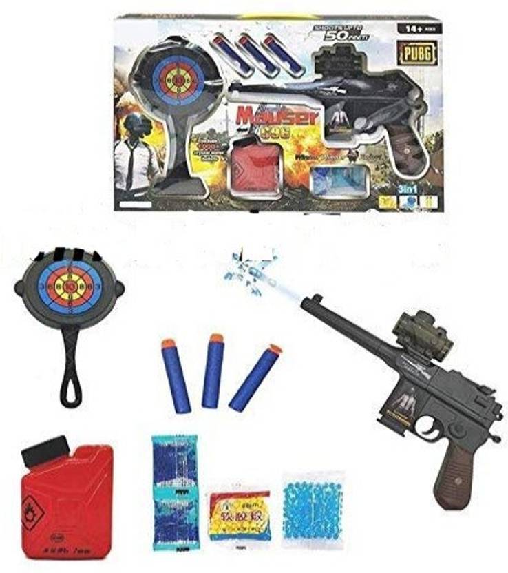 SANJARY PUBG 3 in 1 Mauser C96 Gun Toy Set with 1000+ Crystal Water ...