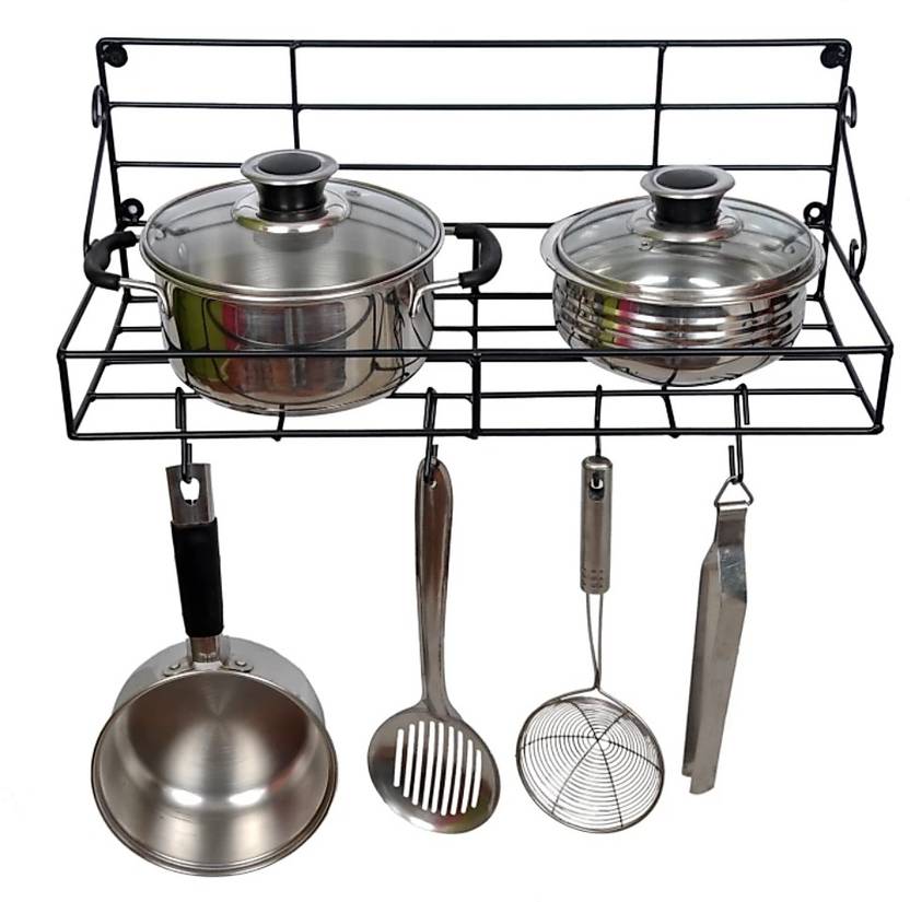 FlipsShoppee Wall Iron shelf rack Vessel stand kitchen used Utensil ...