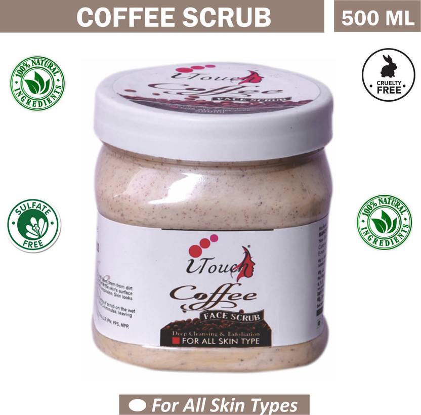 I TOUCH HERBAL COFFEE SCRUB 500 ML FOR FACE AND BODY NO PARABEN NO SLS ...