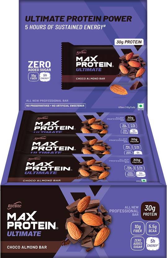 RiteBite Max Protein Ultimate Choco Almond 30g Protein Bar Box Price in ...