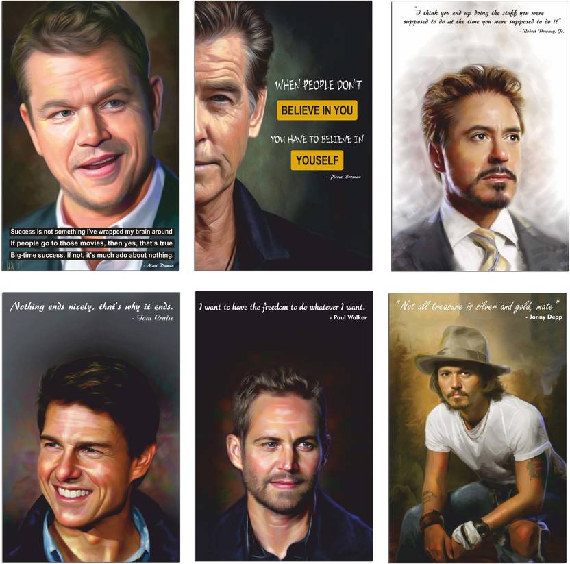 Robert downey jr poster,tom cruise poster,paul walker poster,pierce ...