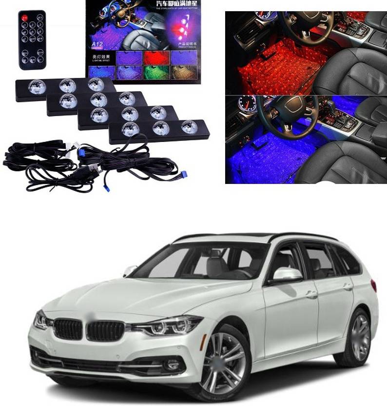 XZRTZ Interior Car LED Lights Under Dash USB Atmosphere 7 Colors Starry ...