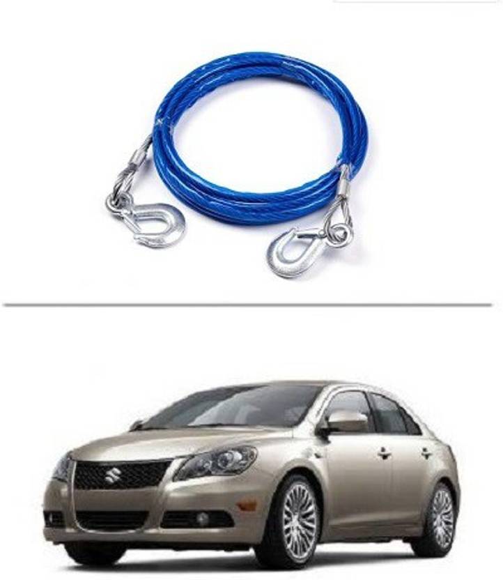 ACCESSOREEZ 4 tons Steel Wire Tow Cable Tow Strap Towing Rope with ...