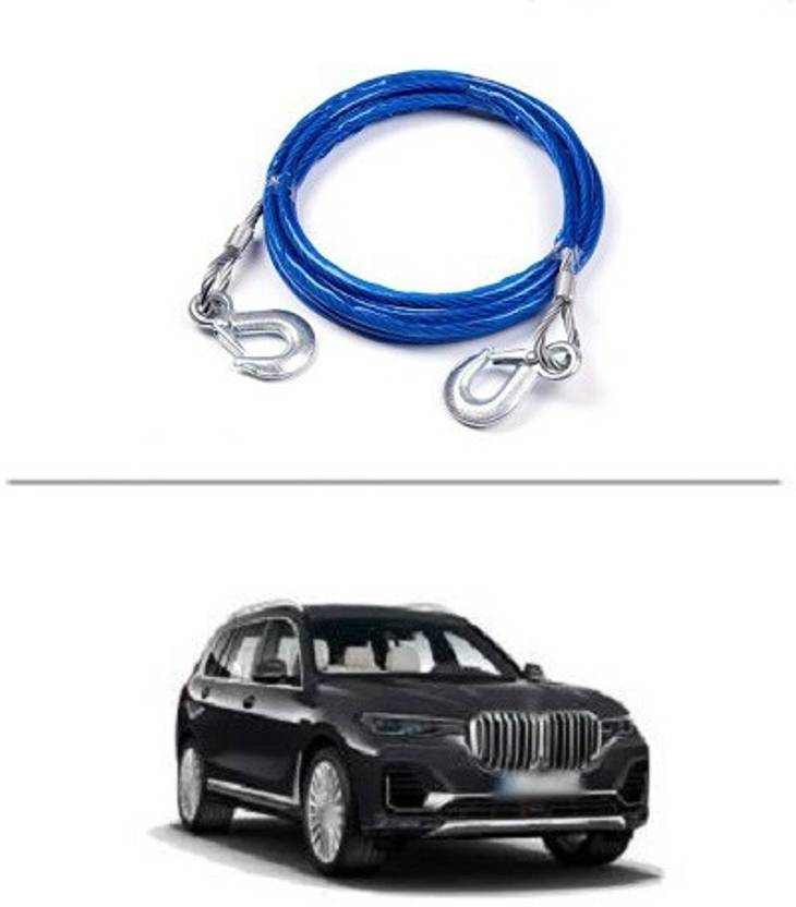 ACCESSOREEZ 4 tons Steel Wire Tow Cable Tow Strap Towing Rope with ...