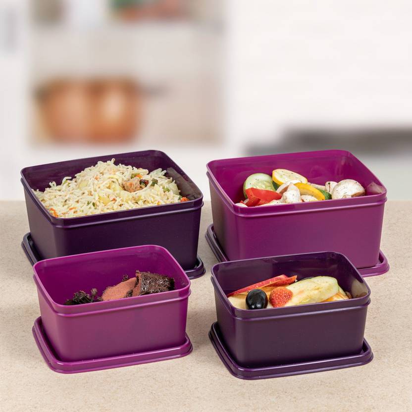 TUPPERWARE Square Refrigerator Container Keep Tab 2pc Each - 525 ml ...
