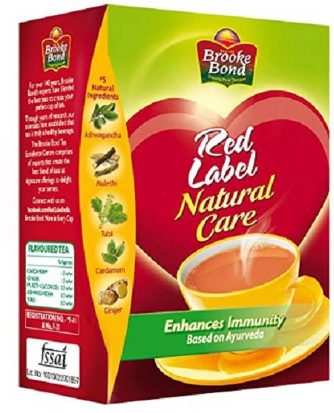 Brooke Bond Red Label Natural Care Tea, 250g Carton Masala Tea Box ...