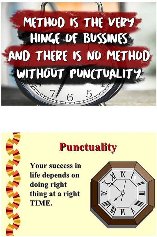Punctuality Poster Combo | Poster For Wall Decoration | Wall Décor ...