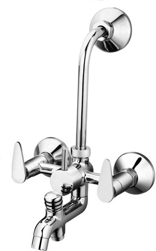 NEW WARE Osmi Wall Mixer 3 in 1 Brass Chrome Plated/Bathroom Wall ...