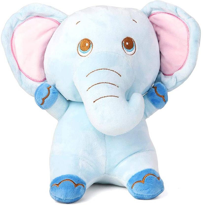 My Baby Excels Baby Elephant Plush Blue with yellow Bow 25cm - 25 cm ...