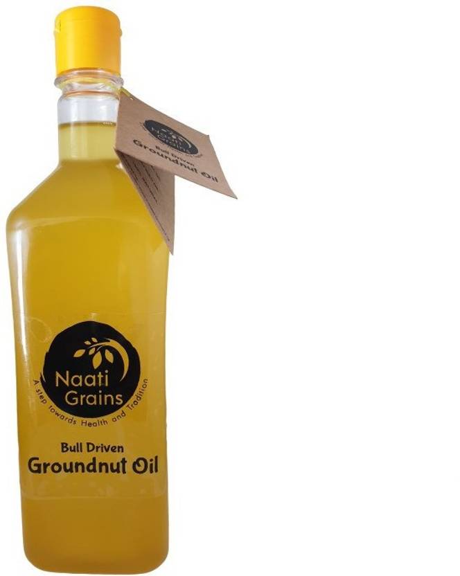 naati grains Bull driven Ground nut oil Groundnut Oil Plastic Bottle ...