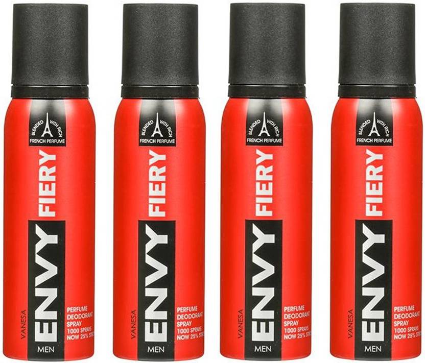 ENVY Fiery deo 120ml*4pc FR-04 Deodorant Spray - For Men - Price in ...