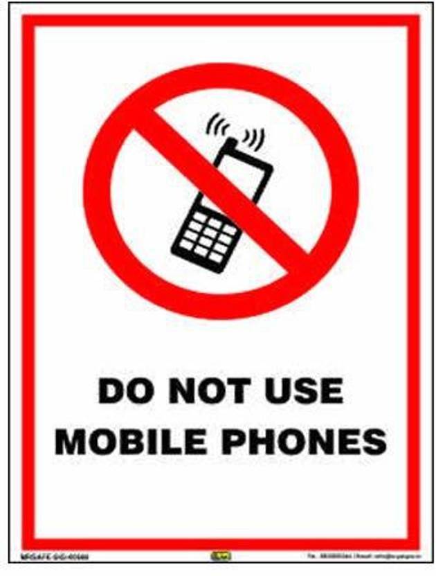 Mr. SAFE Do Not Use Mobile Phones In In Eco Vinyl Sticker - Self ...