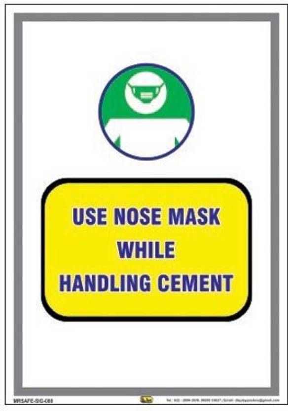 Mr. SAFE Use Nose Mask While Handling Cement In In Eco Vinyl Sticker ...