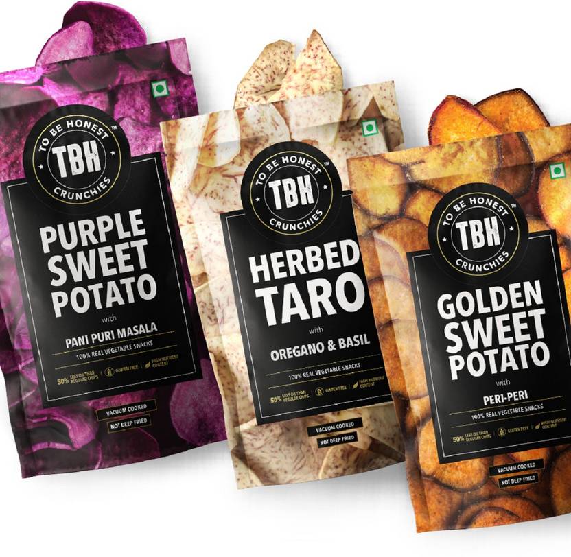 tbh To Be Honest Vegetable Vacuum Cooked Chips, Purple Sweet Potato ...