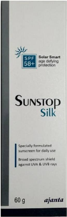 SUNSTOP Silk Sunscreen Cream - SPF 58+ PA+++ - Price in India, Buy ...