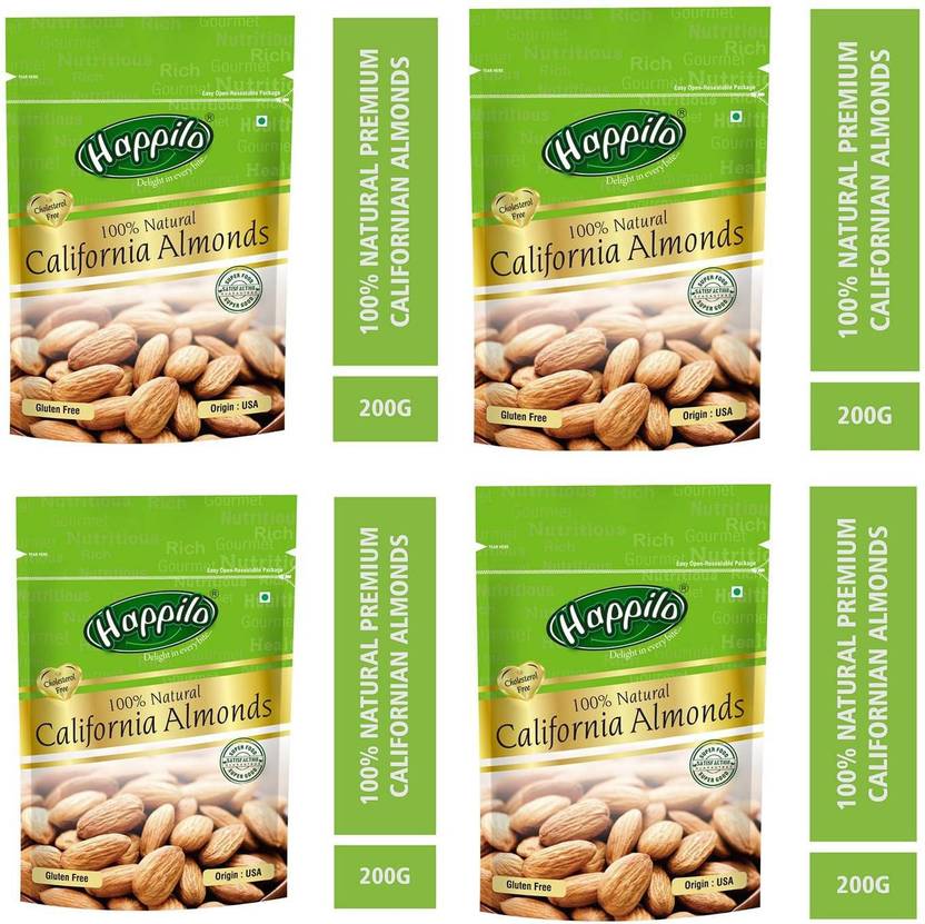 Happilo Premium Californian Almonds Roasted & Salted 200g Almonds Price ...