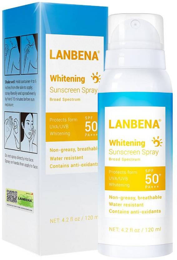 LANBENA SPF 50 PA+++ Whitening Sunscreen Spray - Advance Non Greasy ...