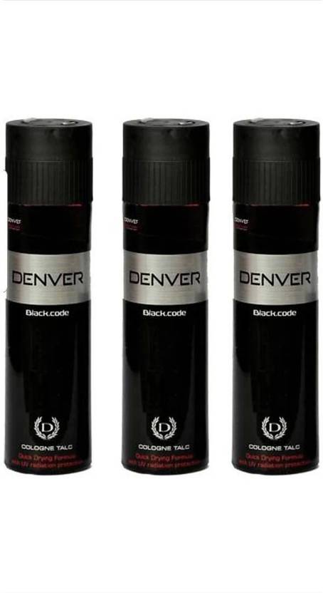 DENVER BLACK CODE COLOGNE TALCUM POWDER WITH UV RADIATION PROTECTION ...