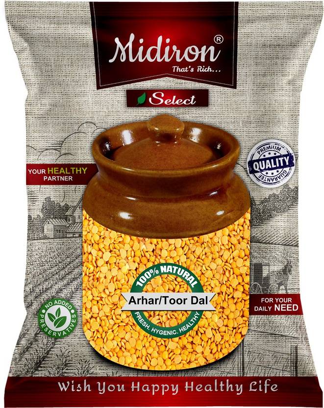 Midiron Organic Toor/Arhar Dal Price in India - Buy Midiron Organic Toor/Arhar Dal online at ...