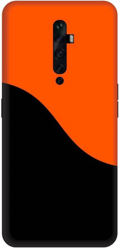 SAVETREE Back Cover for Oppo Reno 2z Printed Black And Oreng Theam Back ...
