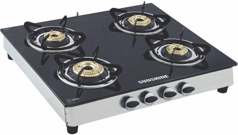 SUNSHINE Alfa SS Stainless Steel, Glass Manual Gas Stove Price in India ...