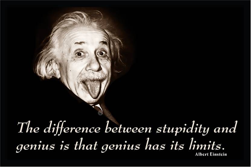 Albert Einstein Poster with Frame F-94 Paper Print - Quotes ...