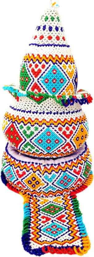 Flipkart.com | THREE Hand Decorated Kalash for Wedding or Pooja Cotton ...