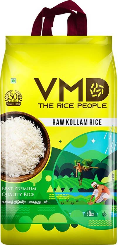 Vmd RAW KOLLAM RICE - 5Kgs Kolam Rice (Medium Grain, Raw) Price in ...