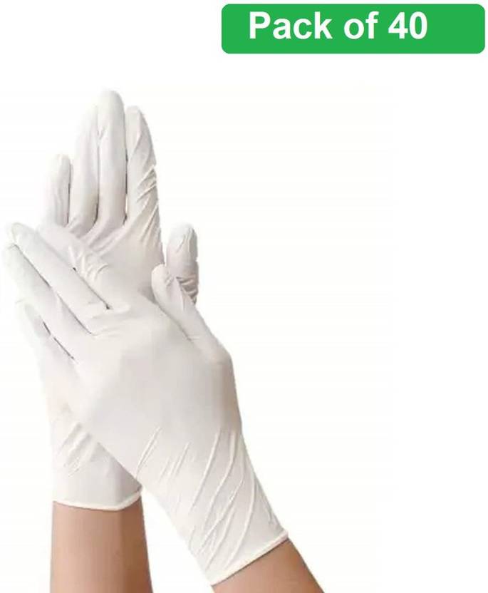 DKND VENTURES White Latex Gloves P40h Latex Examination Gloves Price in ...