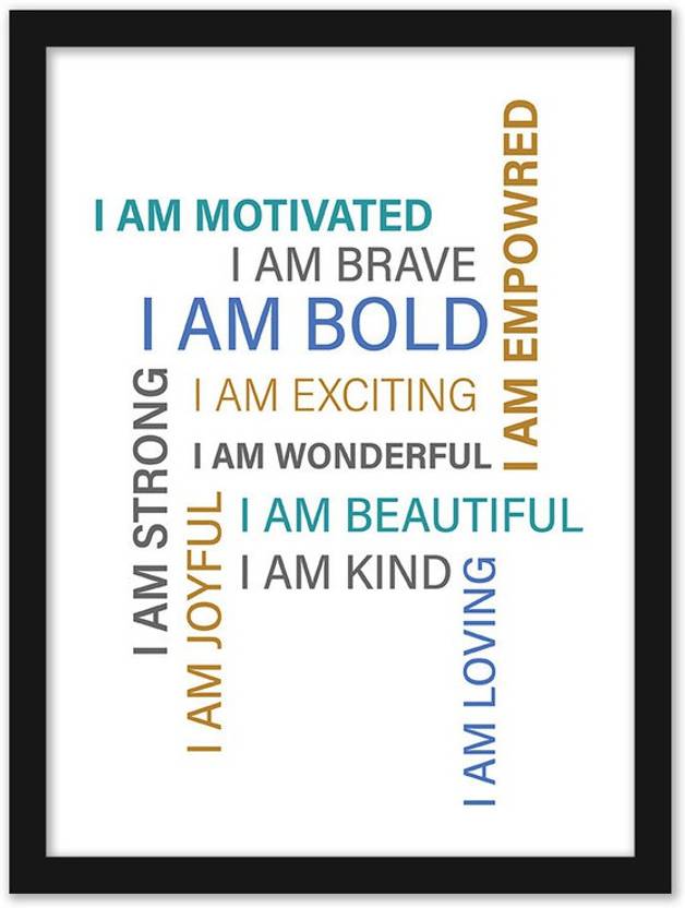 I am Bold Wall Frame | Quotes Wall Frames | Motivational Wall Frame ...