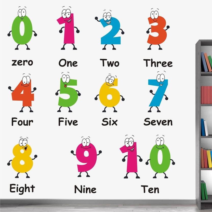 WALL STICKS Numbers - 1,2,3,4 - Baby - Kids - Learning - Education ...