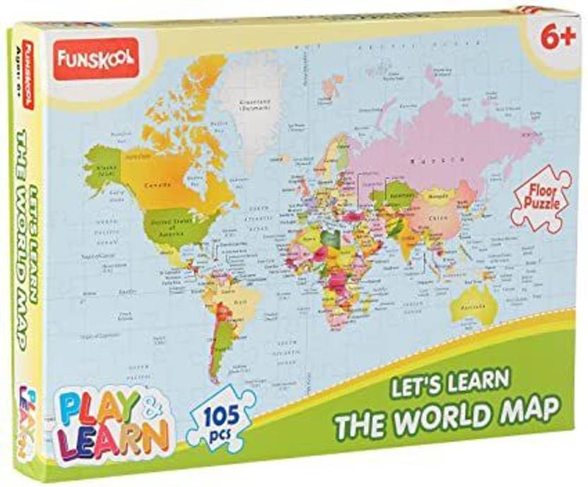 FUNSKOOL World Map Puzzles Educational Game World Map Puzzles funskool-world-map-puzzles-educational-game-world-map-puzzles