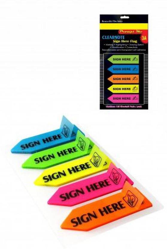 Flipkart.com | Yashu SIGN HERE 125 Sheets SIGN HERE PLASTIC FLAG FILM ...