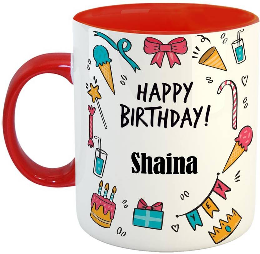 Furnish Fantasy Best Personalised Gift for Birthday, Red, Name - Shaina ...