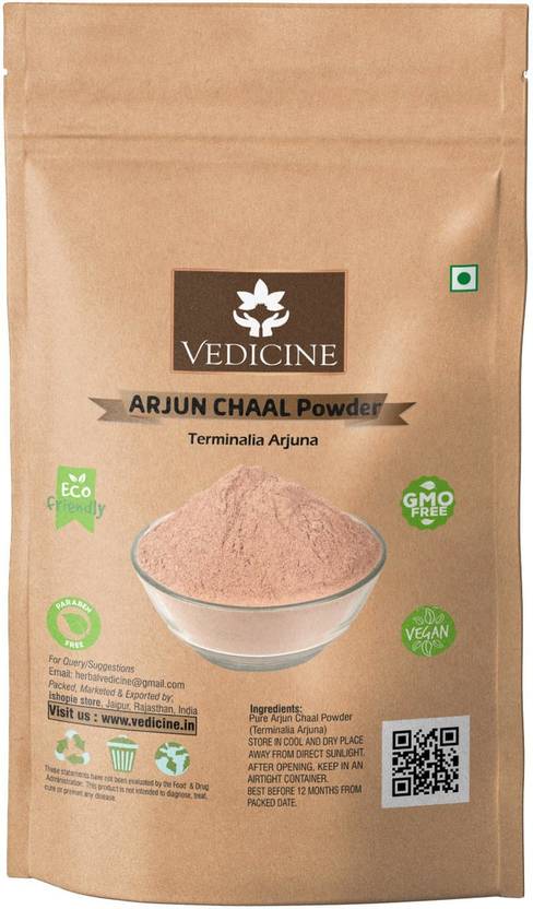 VEDICINE Arjun Chaal Powder (Arjun Bark) -TERMINALIA ARJUNA Bark Powder ...