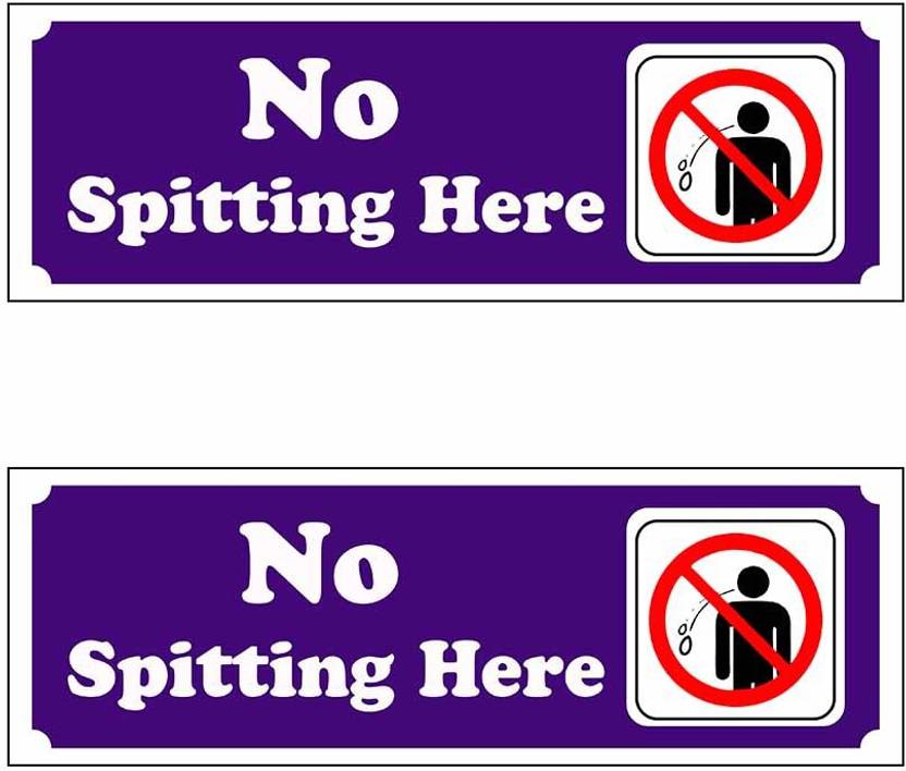 Poster N Frames no spitting here Emergency Sign Price in India - Buy ...